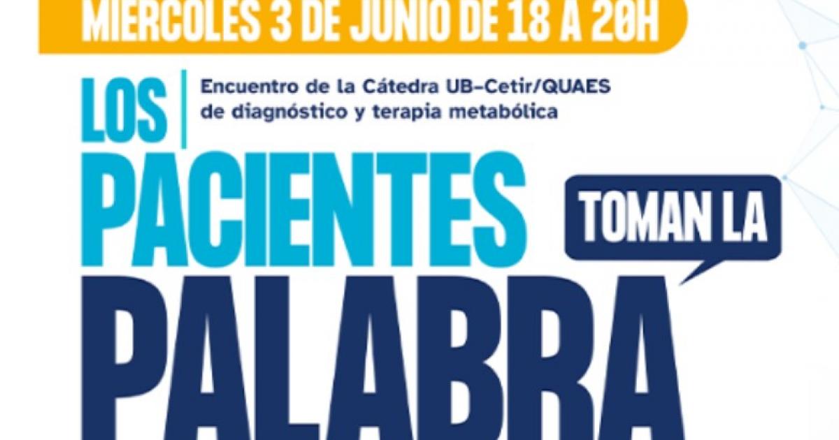 Los pacientes toman la palabra: encuentro sobre terapia metabólica y ...